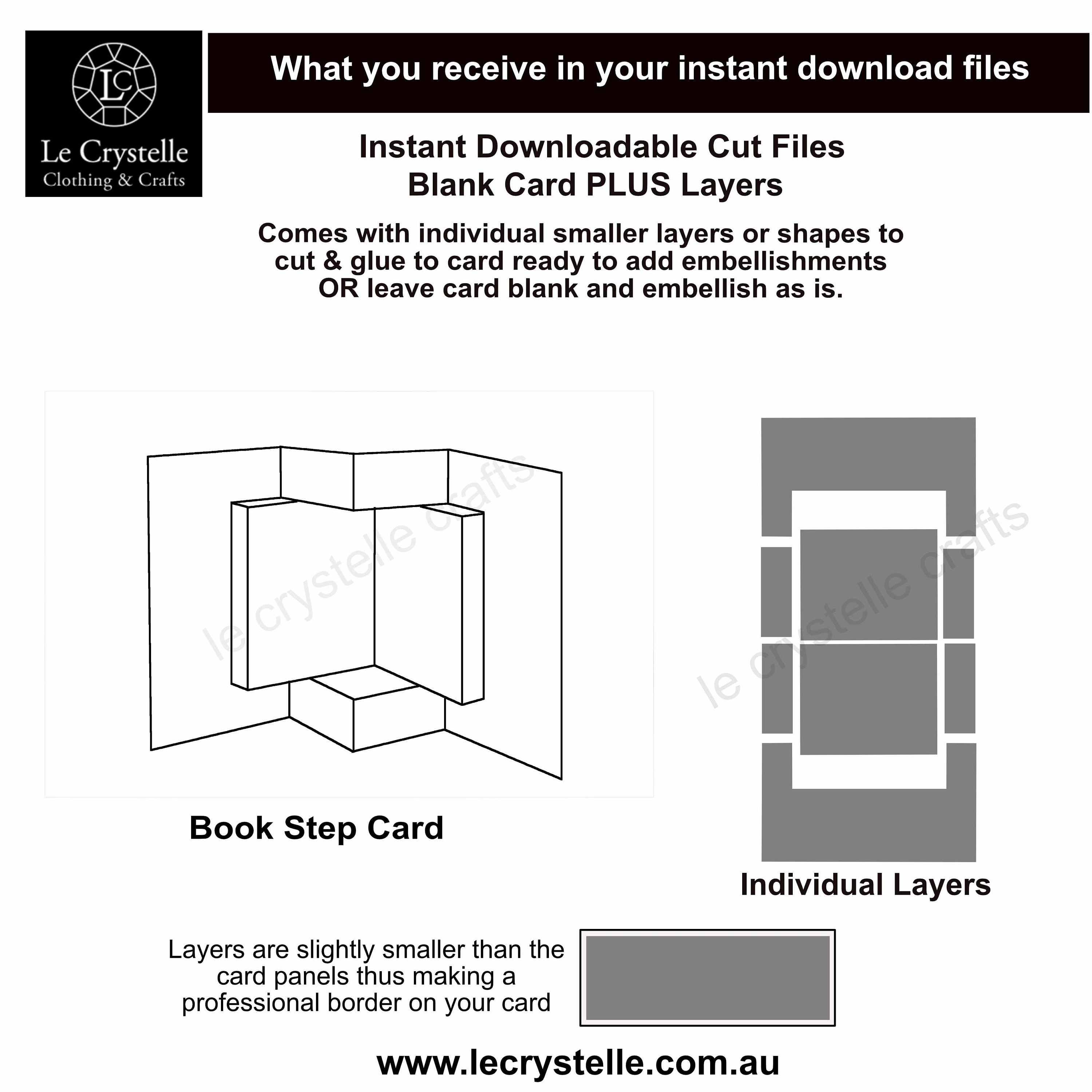 SVG Cut File Card/book Step Card/step Card Template/svg Cards/folding ...
