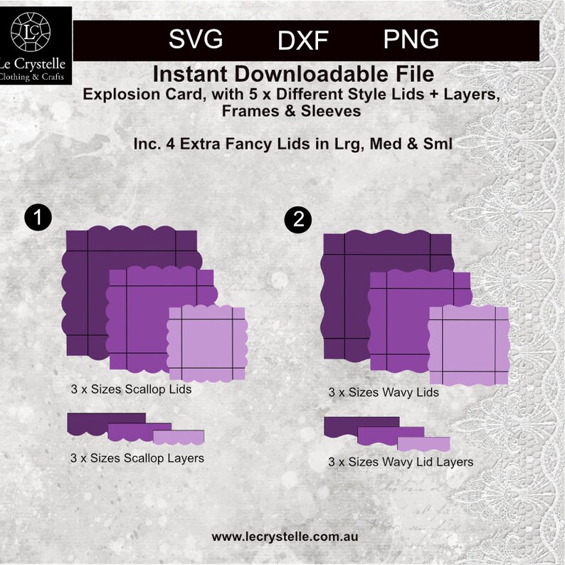 Explosion Box SVG /cut File With Five Lids/exploding Card - Etsy