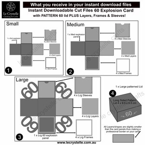 Explosion Box 60th /birthday Card Cut File/exploding Card Template/svg Cards/60th Birthday Card ...