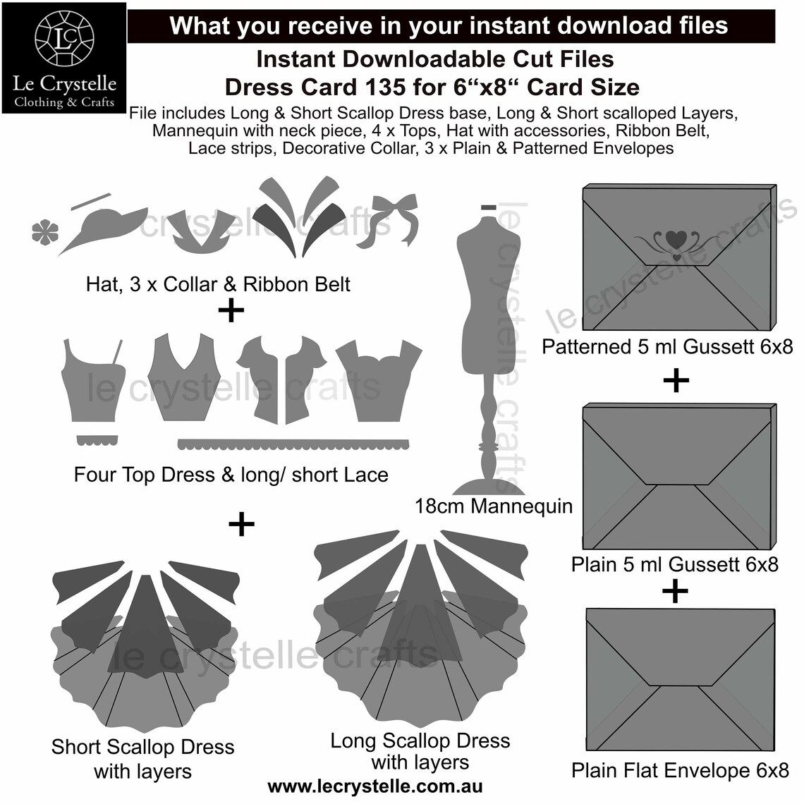 Dress Card/svg Cut File/ladies Dress Card/ Template 135/svg Dress Card ...