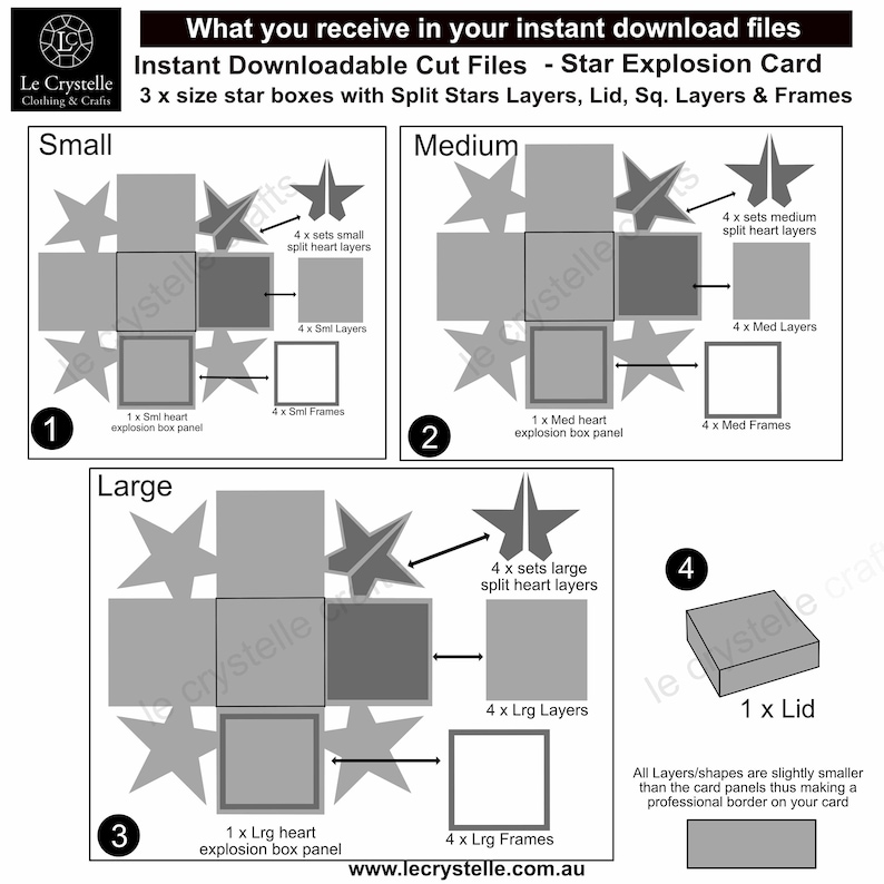 Christmas Explosion Box Star Theme/svg Cut File/exploding Card - Etsy