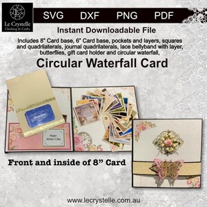 Circular Waterfall Card/svg Waterfall Card/circle Waterfall Card ...