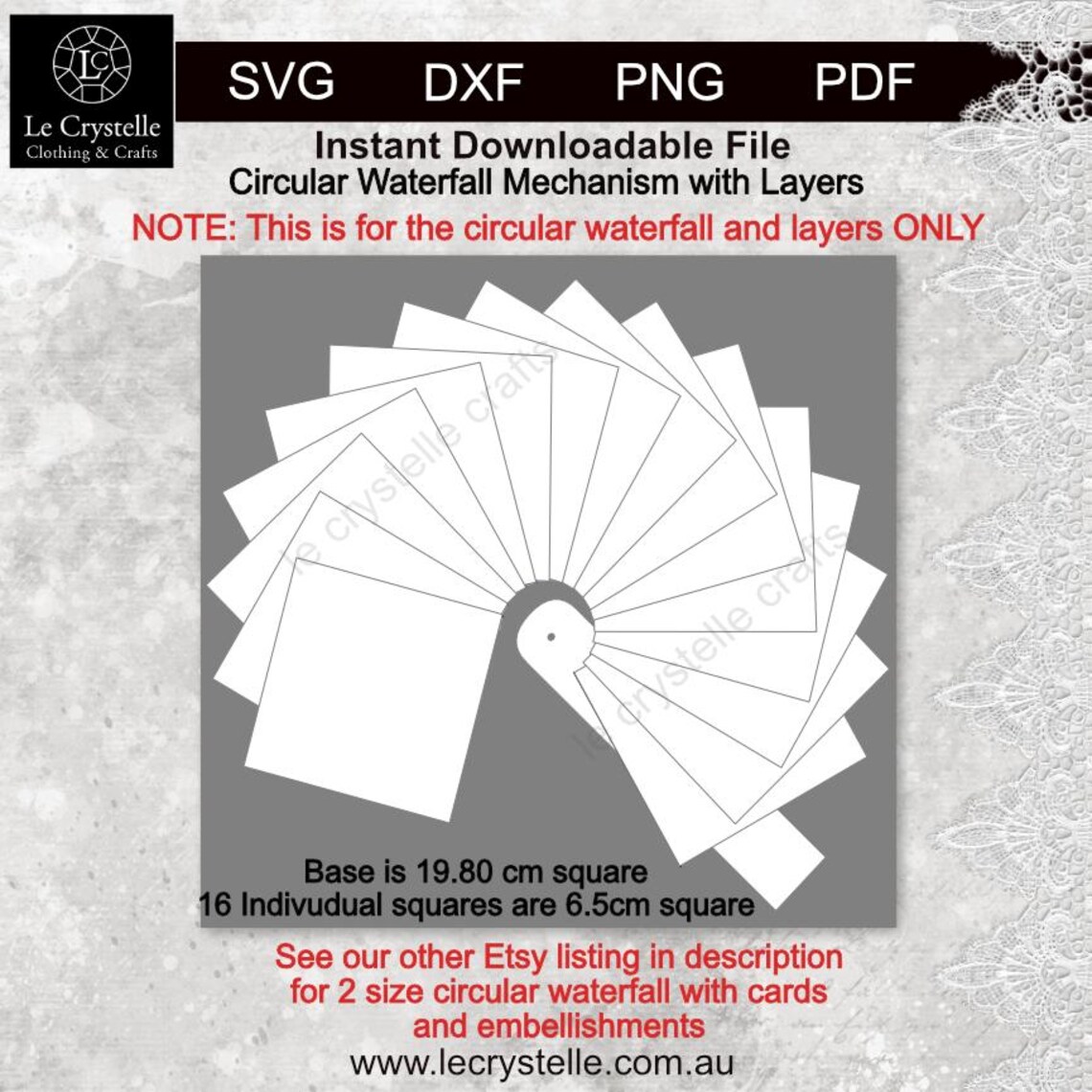 Circular Waterfall/svg Waterfall Mechanism/circle Waterfall Template ...