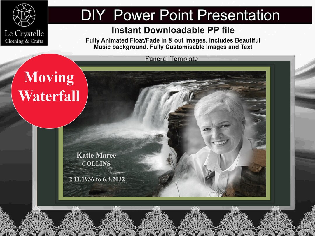 Funeral Slide Show/ Presentation Template/video/power Point/celebration ...