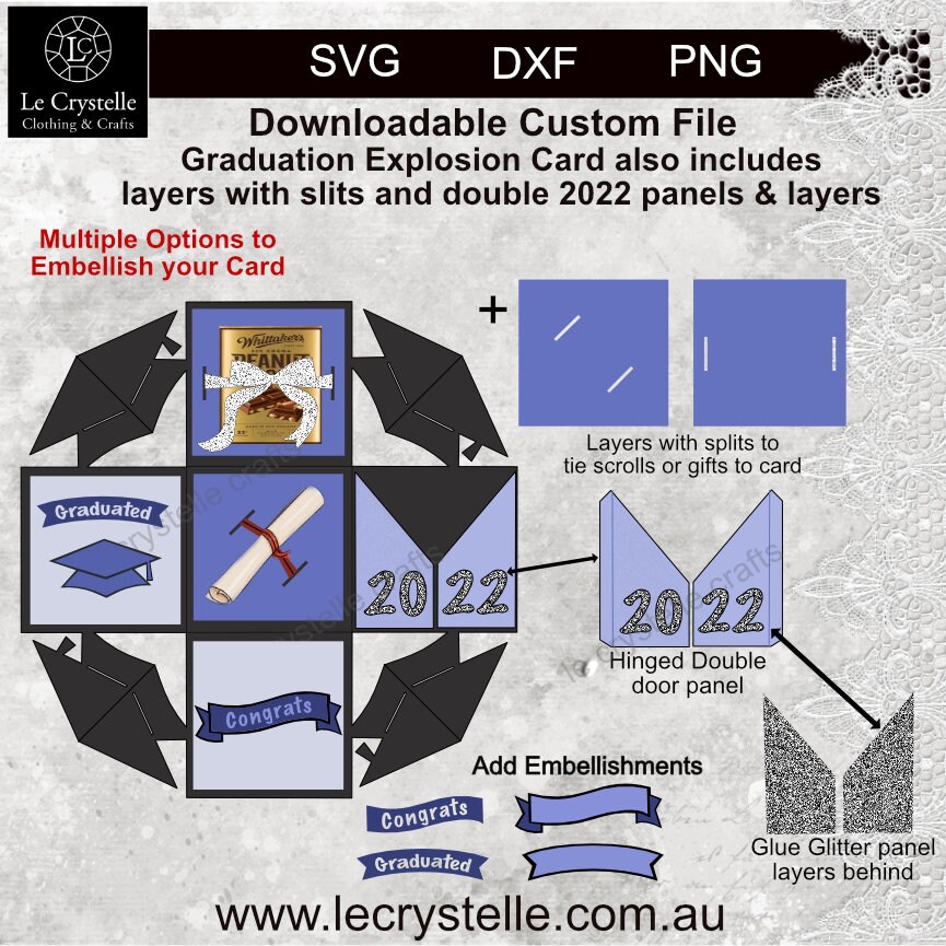 Graduation Explosion Box/svg Gradutation /graduation - Etsy