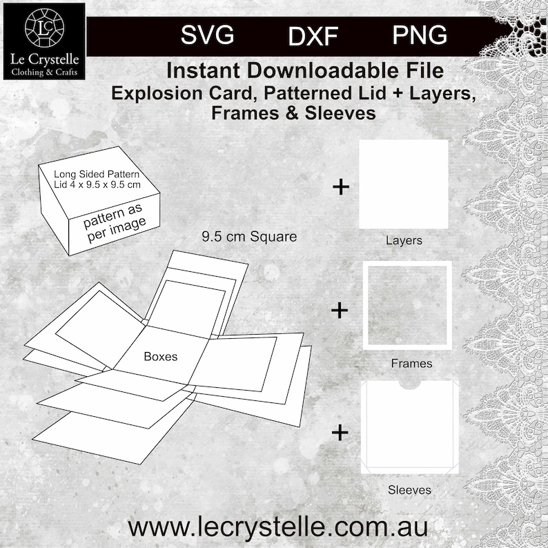 SVG explosion box/cut file 10050/exploding card template/svg | Etsy