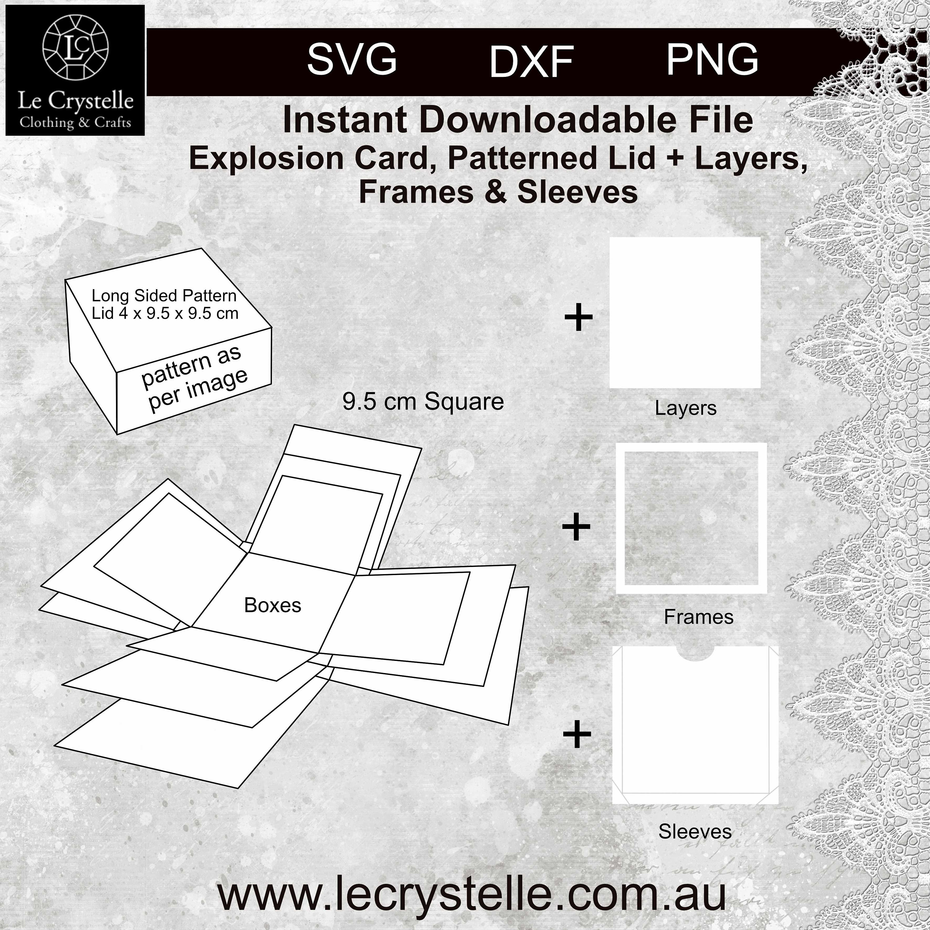 SVG explosion box/cut file 10030/exploding card template/svg | Etsy