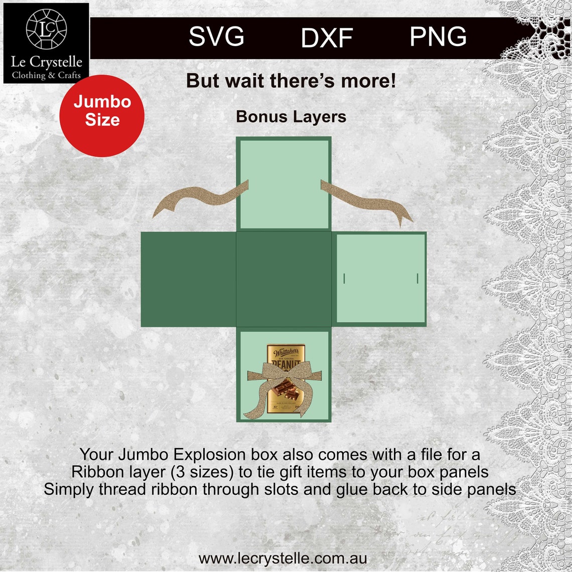 Explosion Box SVG File /jumbocombo 5 Lids/mega Explosion - Etsy