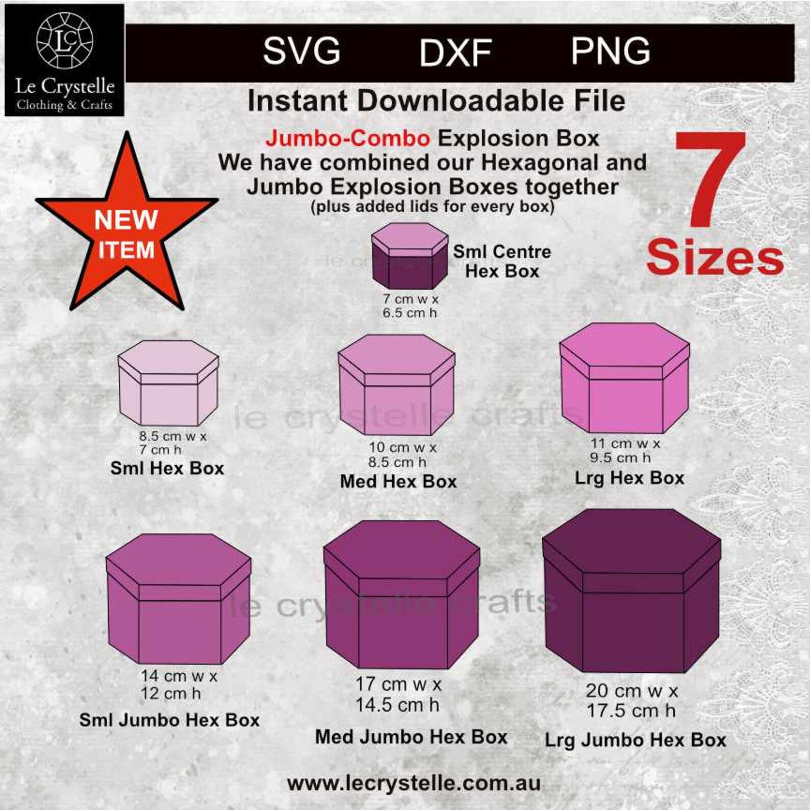 Hexagon Explosion Box SVG File/jumbocombo/mega Explosion | Etsy