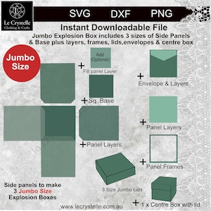 Explosion Box/exploding Gift Box/ Jumbo Size /cut File/exploding ...