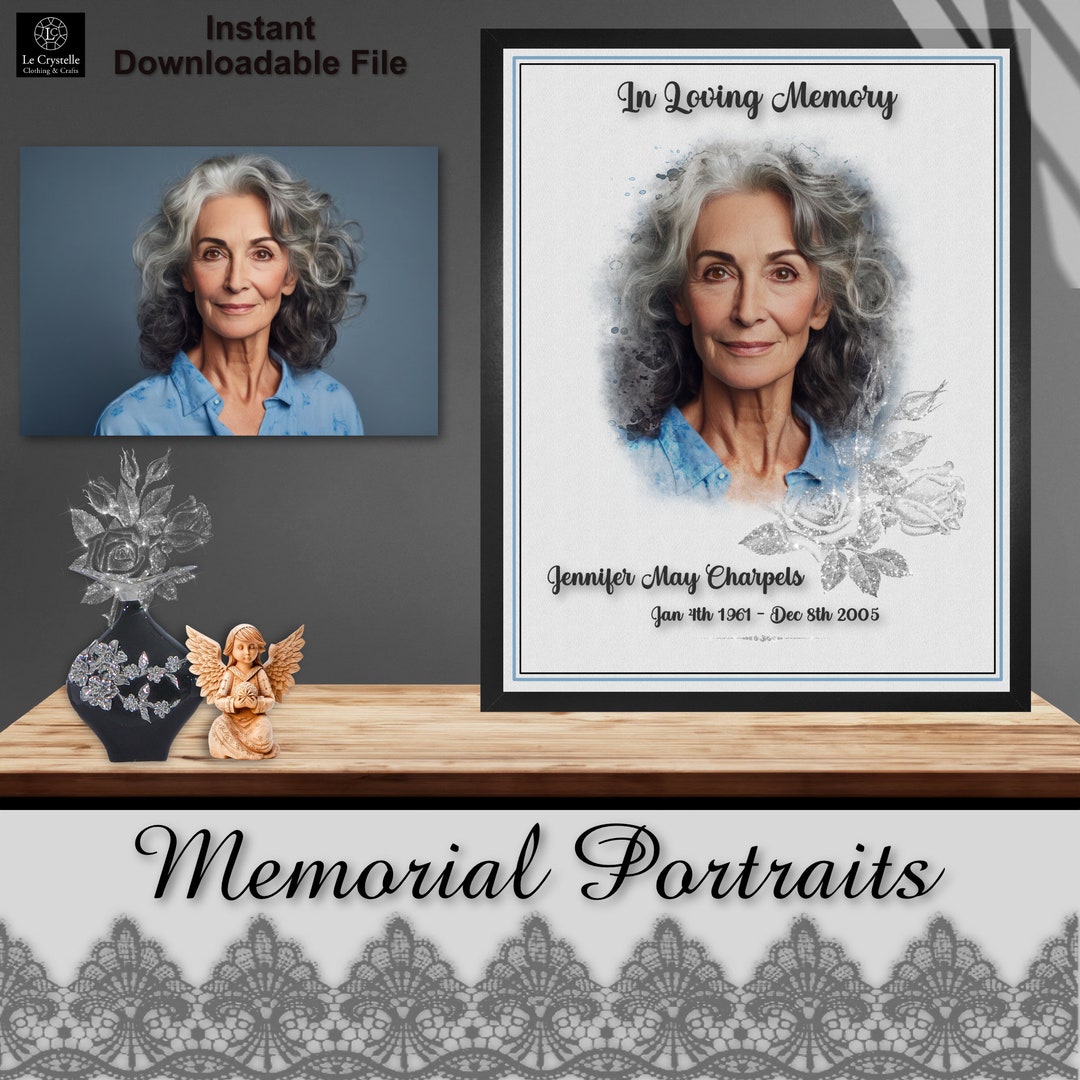 Photo Edit Merge/portrait of Loved One/add Deceased Loved One to Photo ...