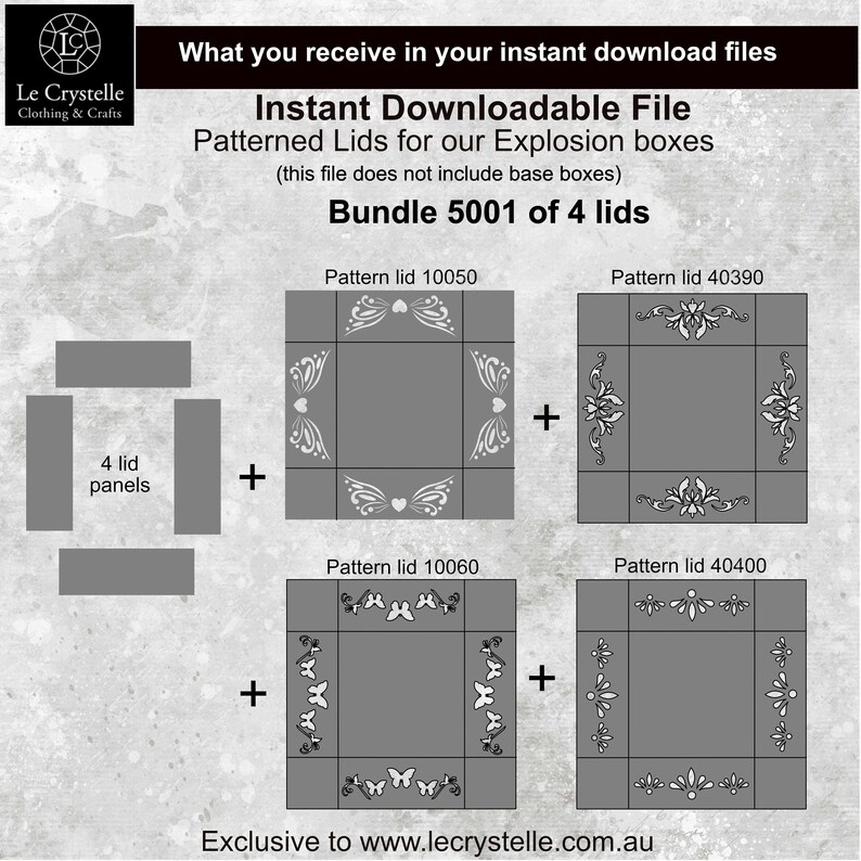 SVG Explosion Box Lids/cut File 5001/exploding Card Lid Template/svg ...