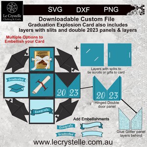 Graduation Explosion Box/svg Graduation /graduation Card/graduation ...