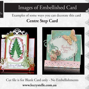 SVG Cut File Card/centre Step Card/step Card Template/svg Cards/folding ...
