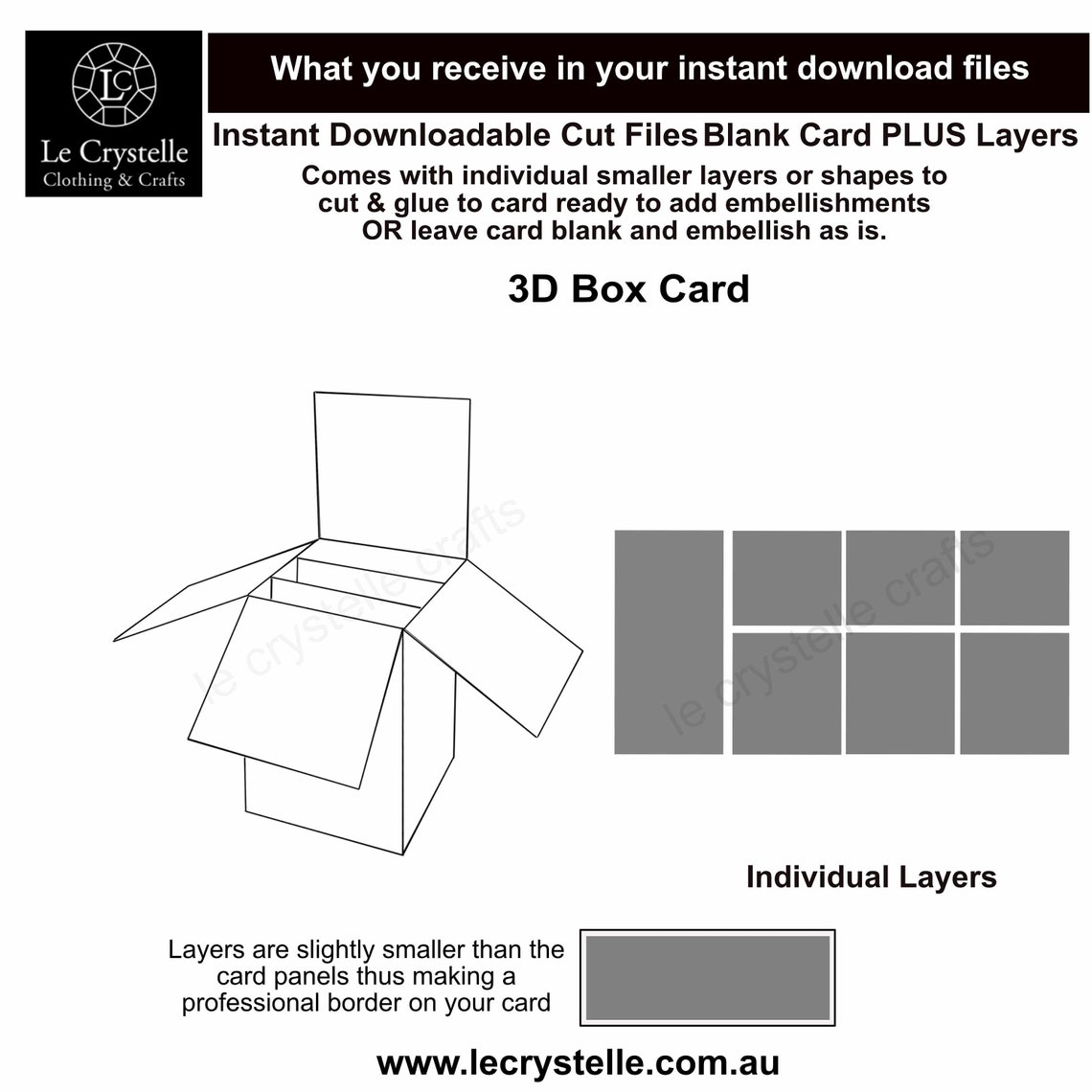 SVG Cut File Card/3d Box Card/card Template/svg Cards/folding - Etsy