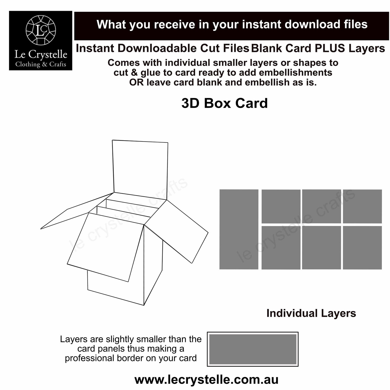 SVG Cut File Card/3d Box Card/card Template/svg Cards/folding - Etsy