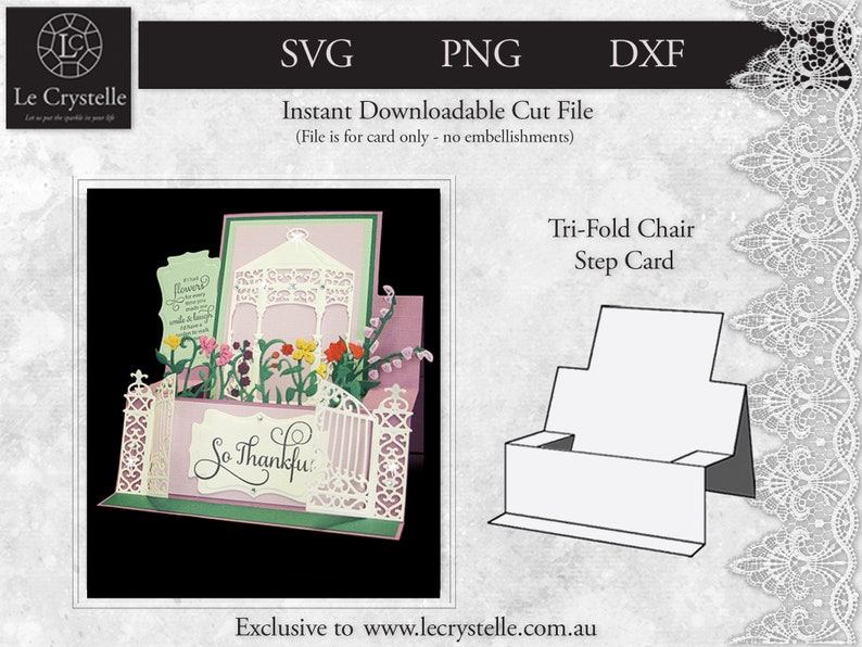 SVG Cut File Card/chair Step Card/step Card Template/svg - Etsy