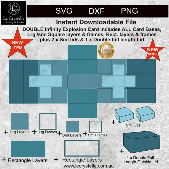 Double Infinity Explosion Box/explosion Square Infinity - Etsy