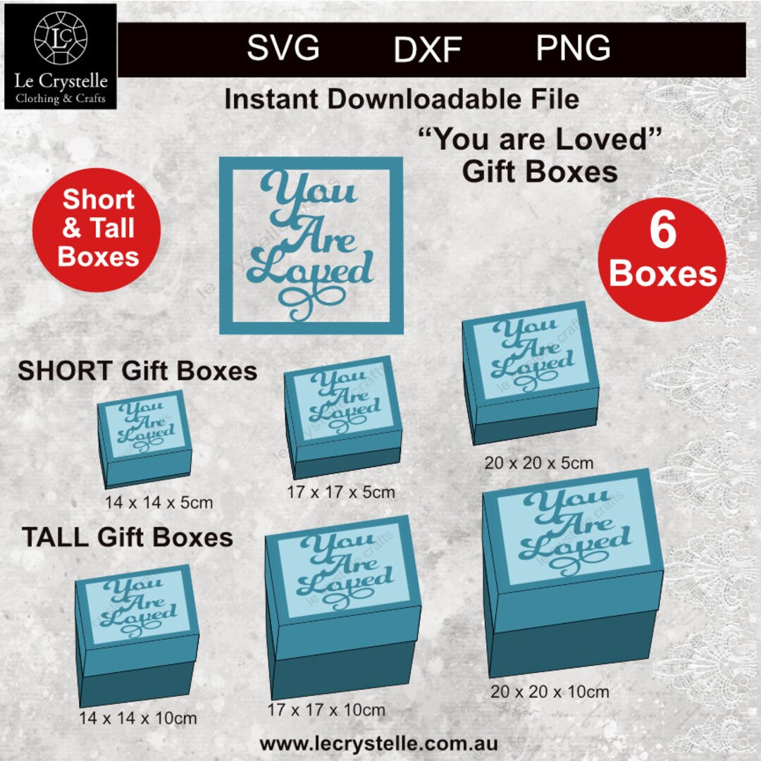 Square Gift Box /svg Box Cricut/box Template/boxes Svg /you Are Loved ...