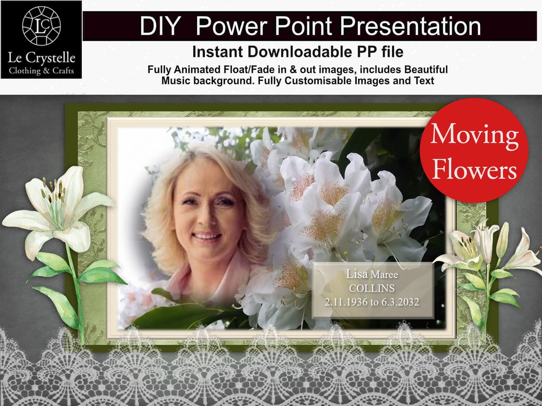 Funeral Slide Show/ Presentation Template/video/power Point/celebration ...