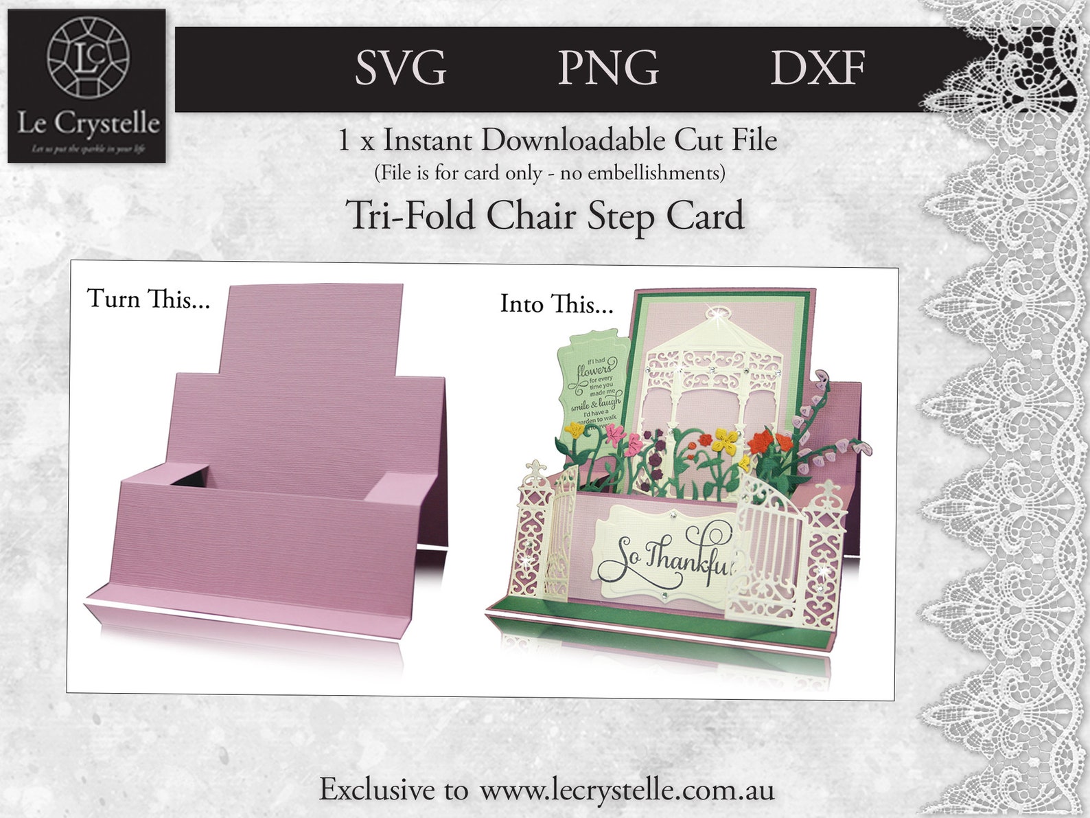 SVG Cut File Card/chair Step Card/step Card Template/svg - Etsy