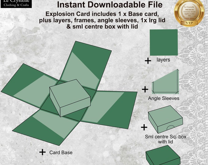 SVG Explosion Box Card/cut File/exploding Card Template With - Etsy