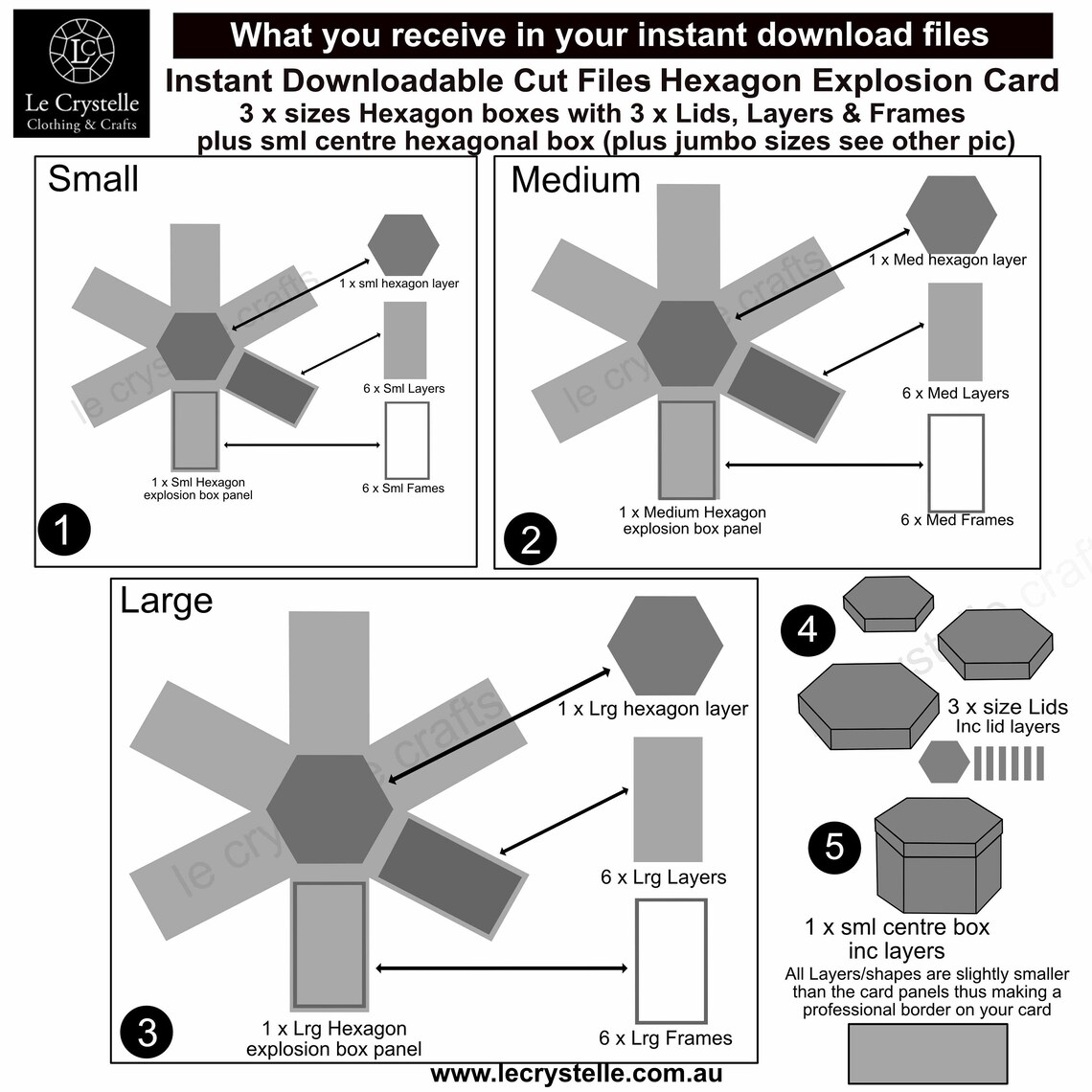 Hexagon Explosion Box SVG File/jumbocombo/mega Explosion - Etsy
