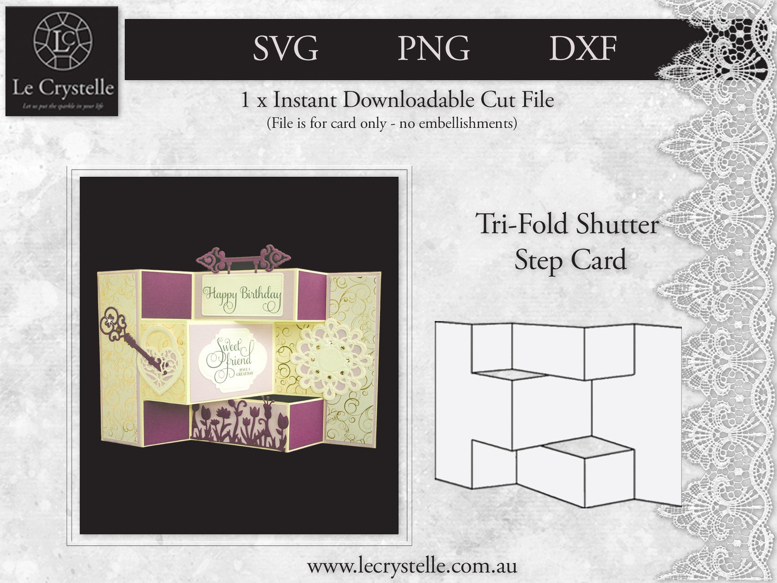 SVG Cut File Shutter Card/shutter Step Card/step Card Template/svg ...