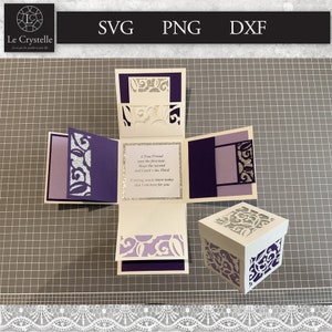 Explosion Box/exploding Gift Box/ Cut File/exploding Template ...