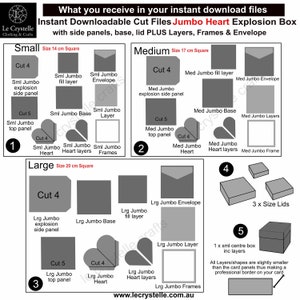 Heart Explosion Box Large /jumbo Heart/svg Cut File/heart Box Template ...