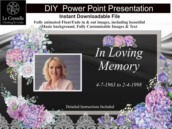 Funeral Slide Show Presentation Template/video/power | Etsy