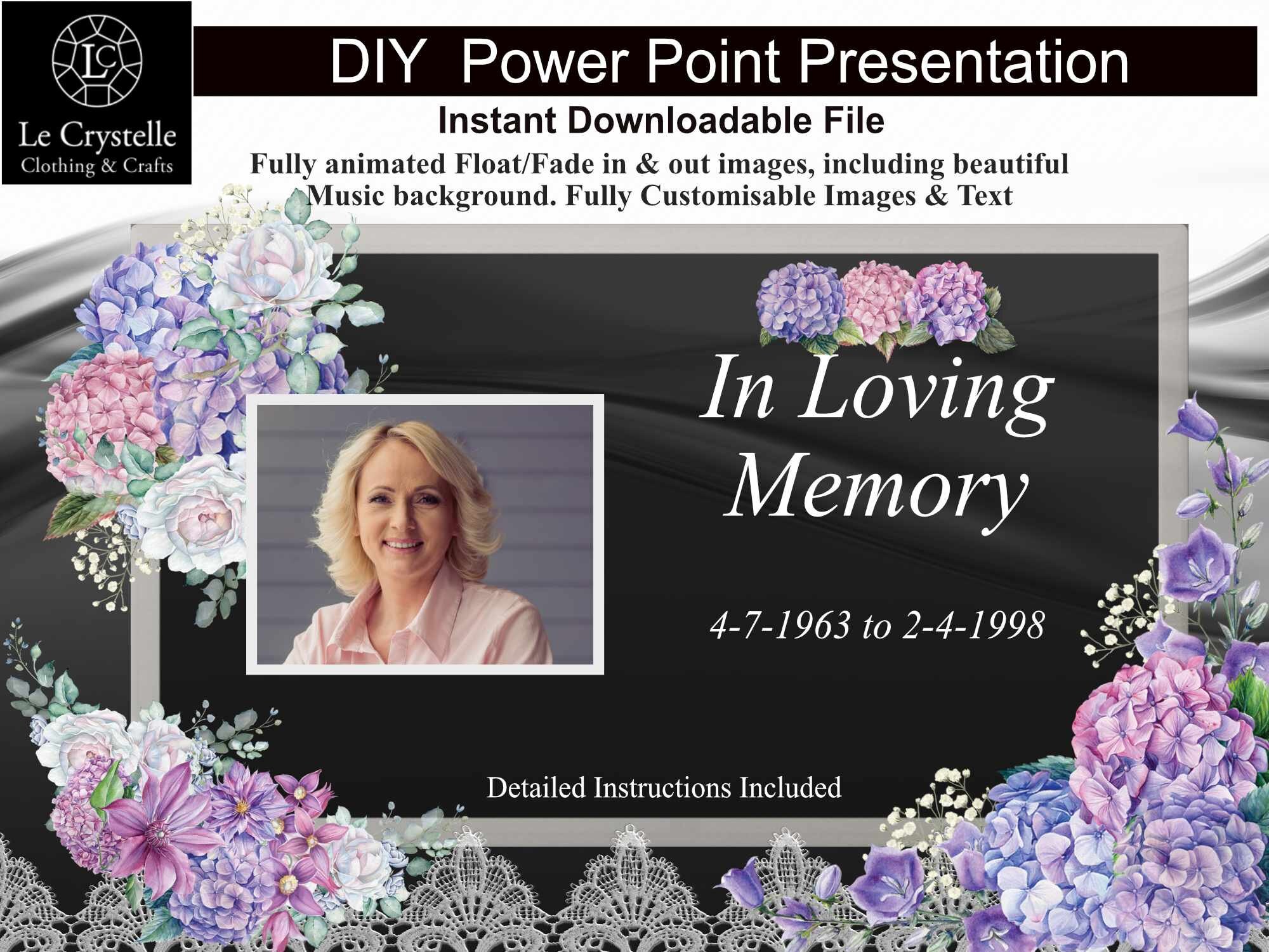 Funeral Slide Show Presentation Template/video/power | Etsy