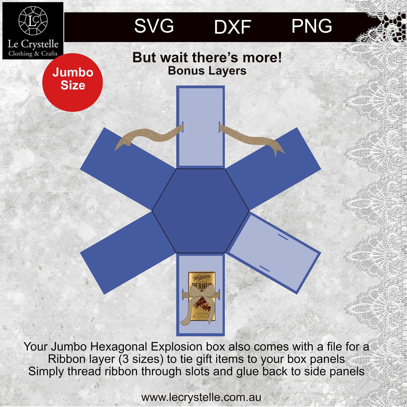 Explosion Box Hexagonal Large /SVG Cut File/hexagon Box - Etsy