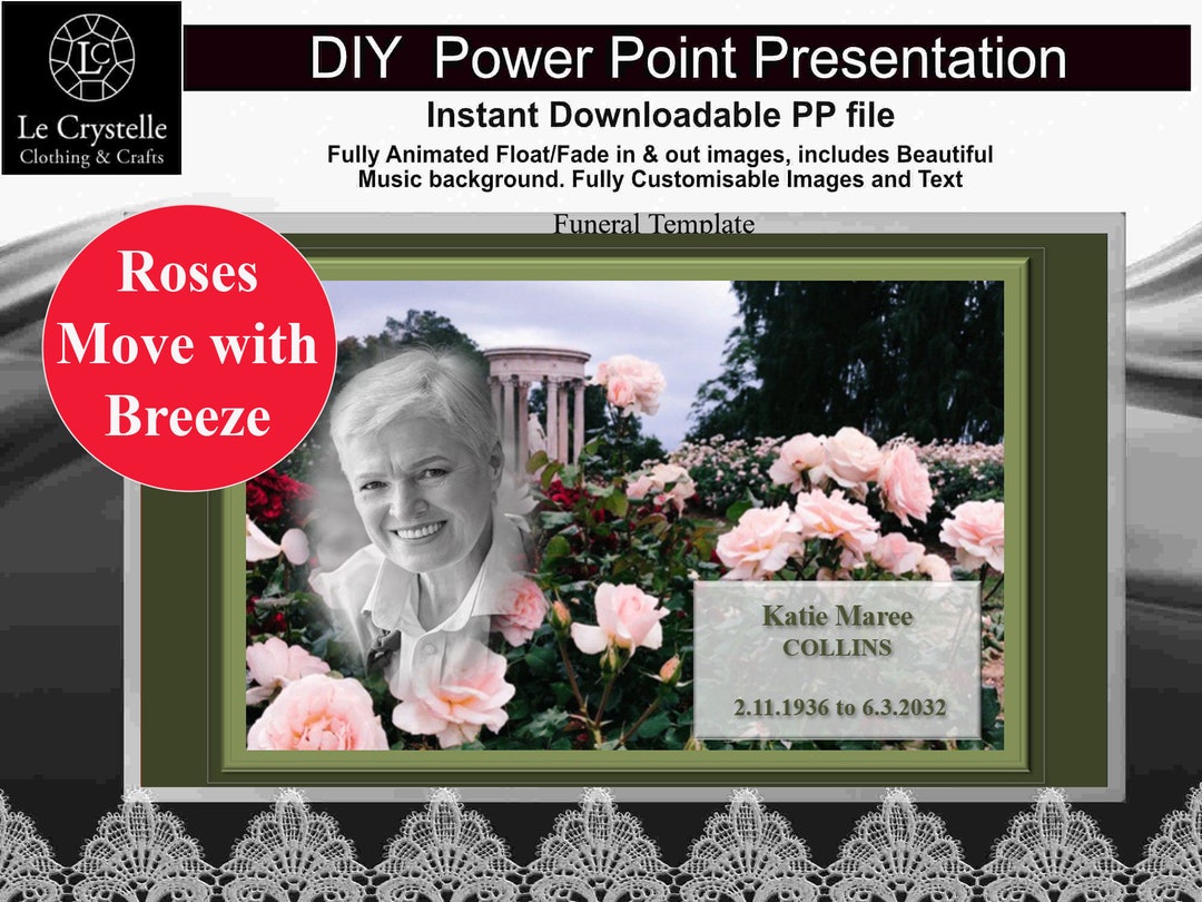 Funeral Slide Show/ Presentation Template/video/power Point/celebration ...