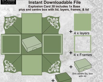 SVG Heart Explosion Box/cut File/exploding Card Template/svg | Etsy UK