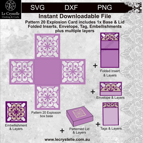 Explosion Box/exploding Gift Box/ Cut File/exploding Template/ | Etsy