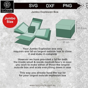 Explosion Box/exploding Gift Box/ Jumbo Size /cut File/exploding ...
