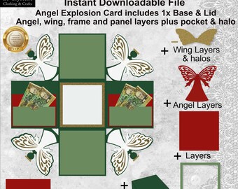 Explosion Box SVG /cut File/exploding Card Template/svg | Etsy Canada