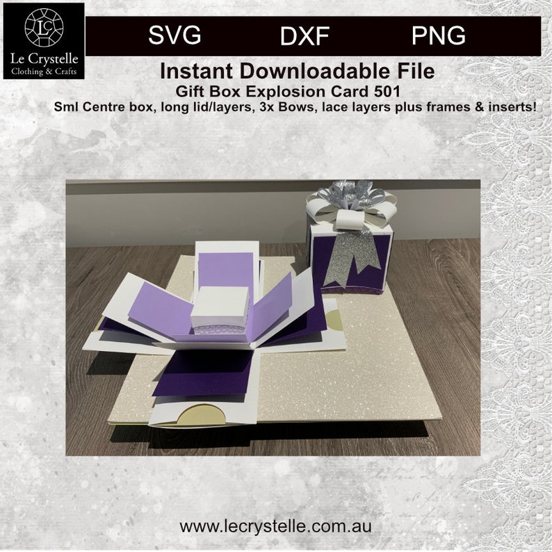 Explosion Box 501/SVG Explosion Box Cut File/long - Etsy