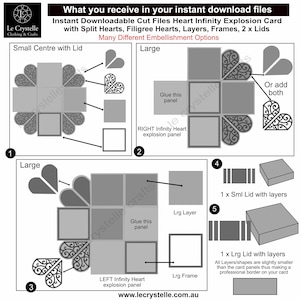 Infinity Explosion Box/explosion Heart Box/svg Cut File/explosion Box ...