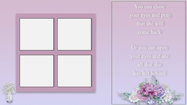 Funeral Slide Show Presentation Template/video/power | Etsy