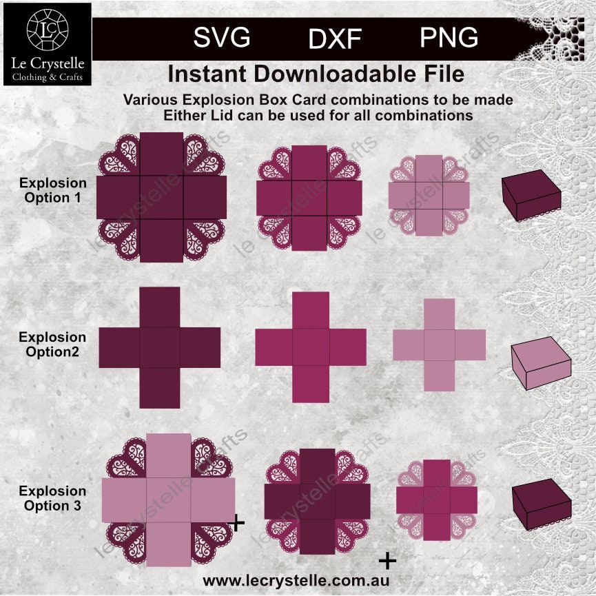 Heart Explosion Box SVG /filigree Heart Cut File/exploding - Etsy