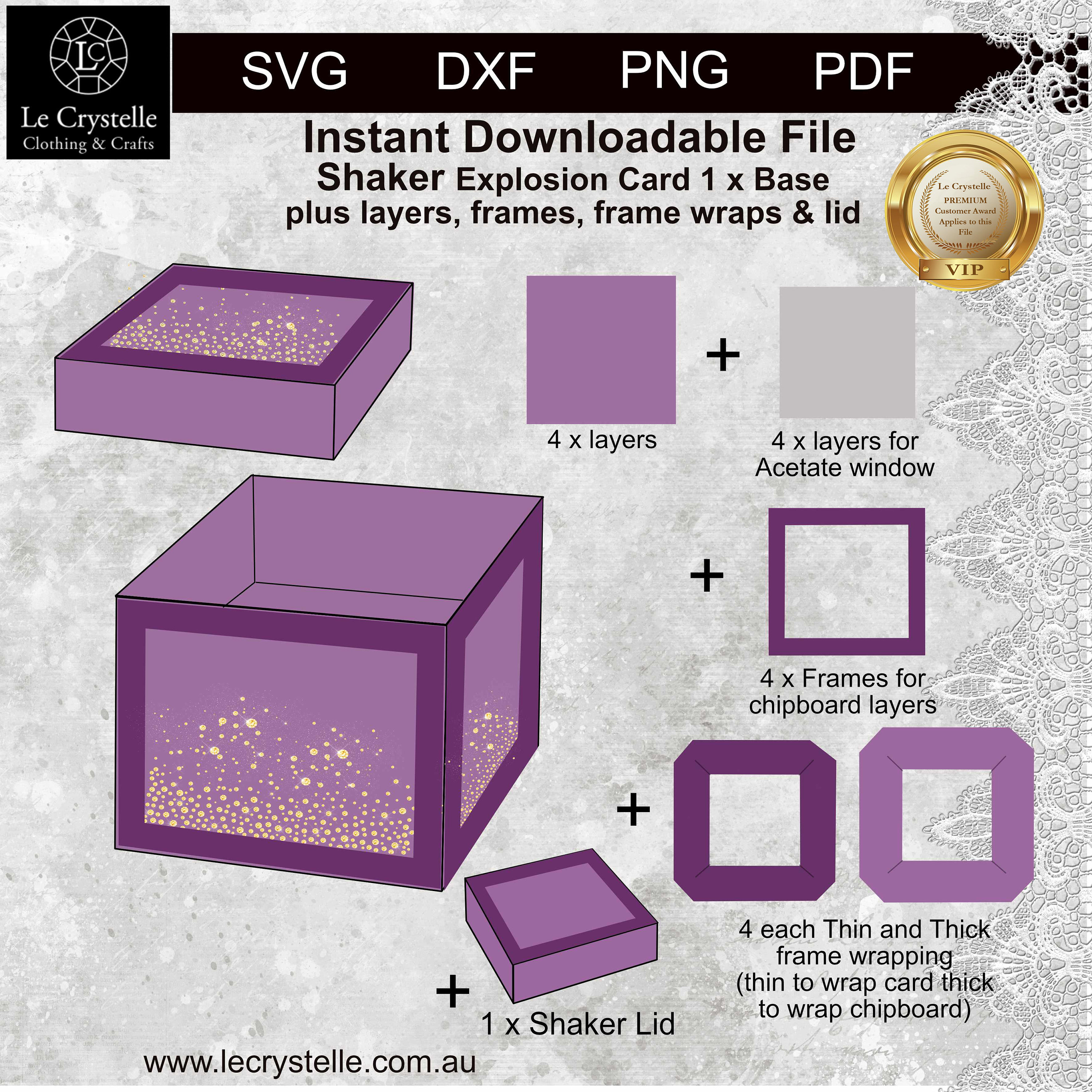 Explosion Box Shaker Card/cut File/exploding Card Template/svg | Etsy