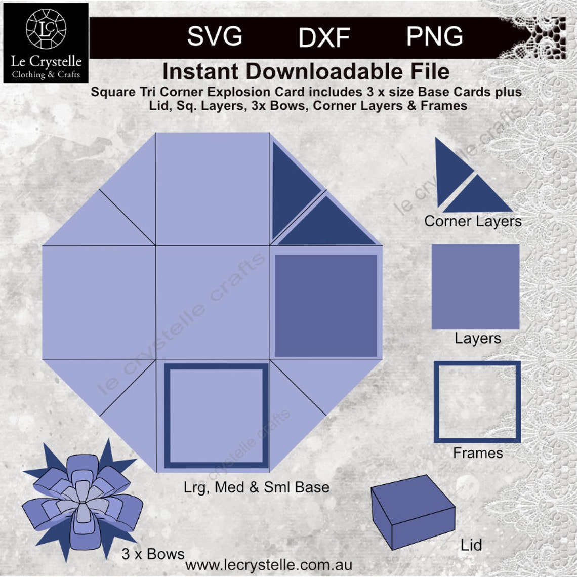 SVG Explosion Box/cut File/exploding Card Template/svg - Etsy