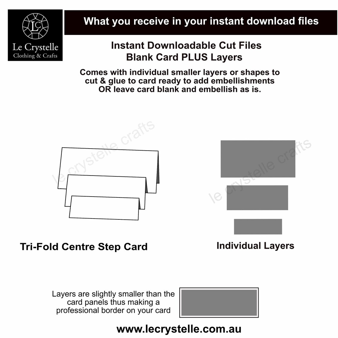 SVG Cut File Card/tri-fold Centre Step Card/step Card Template/svg ...