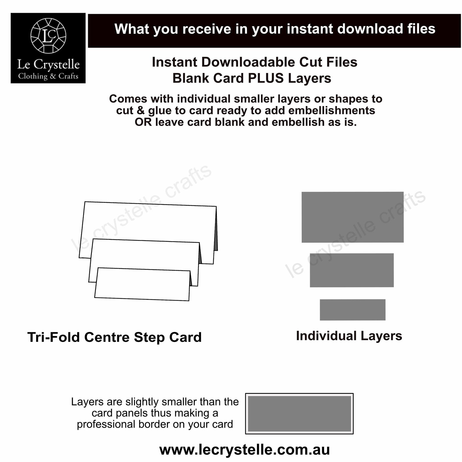 SVG Cut File Card/tri-fold Centre Step Card/step Card Template/svg ...