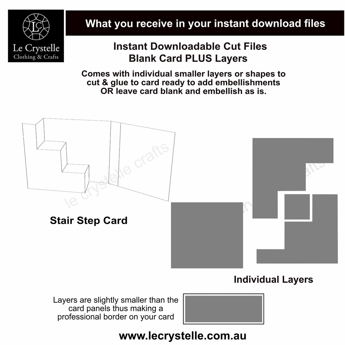 SVG Cut File Card/stair Step Card/step Card Template/svg | Etsy