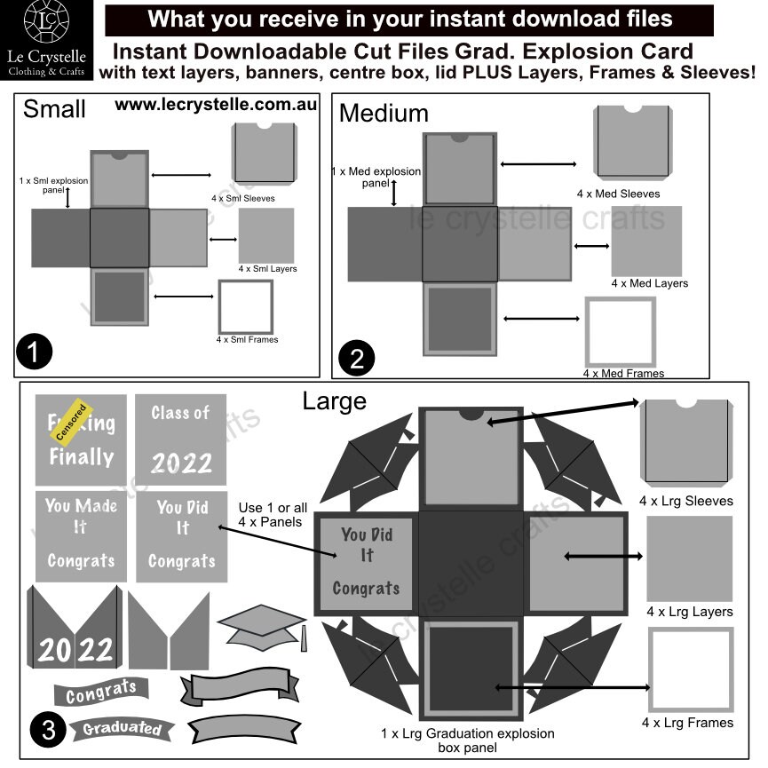 Graduation Explosion Box/svg Gradutation /graduation - Etsy