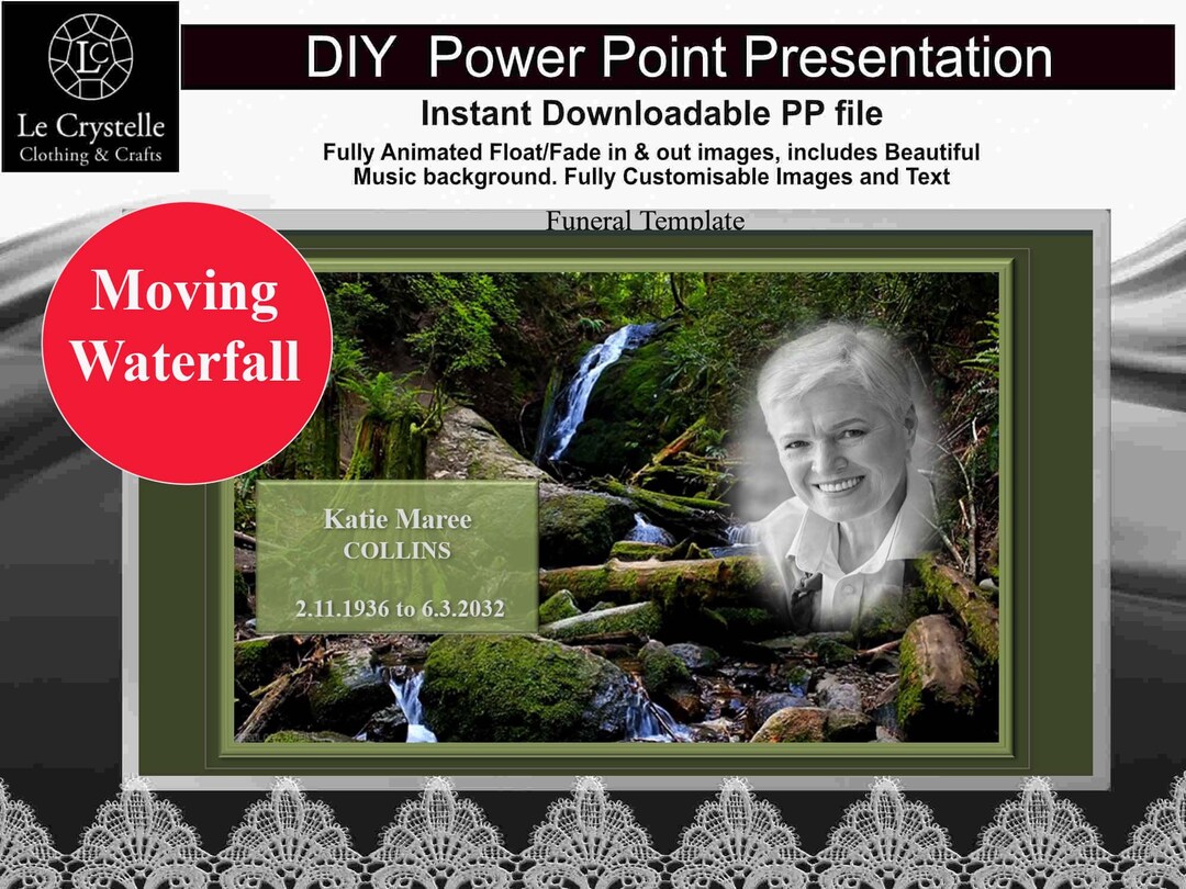 Funeral Slide Show/ Presentation Template/video/power Point/celebration ...