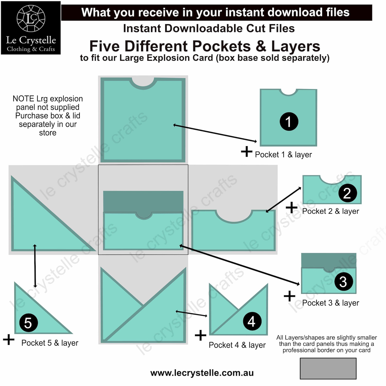 Explosion Box Pockets File Svg/exploding Card Pocket Template/svg Cards ...